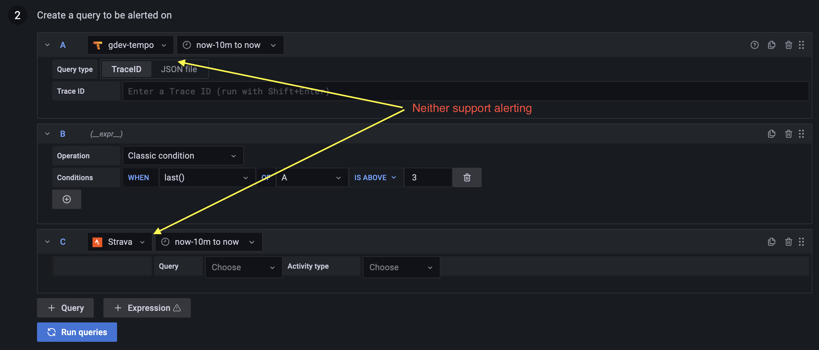 Alerting Query Editor Allows Unsupported Datasources For Grafana 