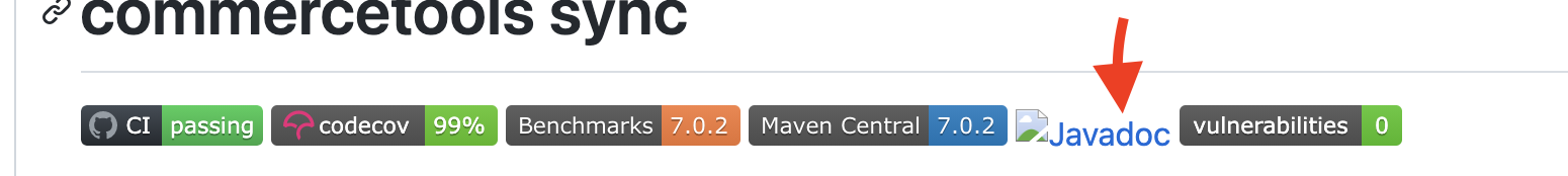 [Hacktoberfest] Fix the javadoc badge in readme. · Issue #770 · commercetools/commercetools-sync ...