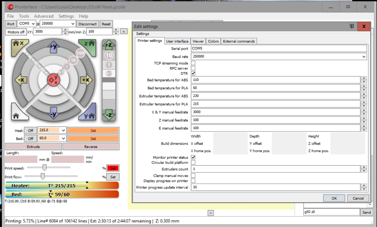 Unable to input parameters into printrun · Issue #968 · kliment/Printrun · GitHub