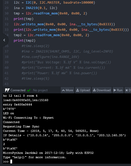 LoPy ESP32 Port · Issue #1 · chrisb2/pyb_ina219 · GitHub LoPy ESP32 Port · Issue #1 · chrisb2/pyb_ina219 · GitHub