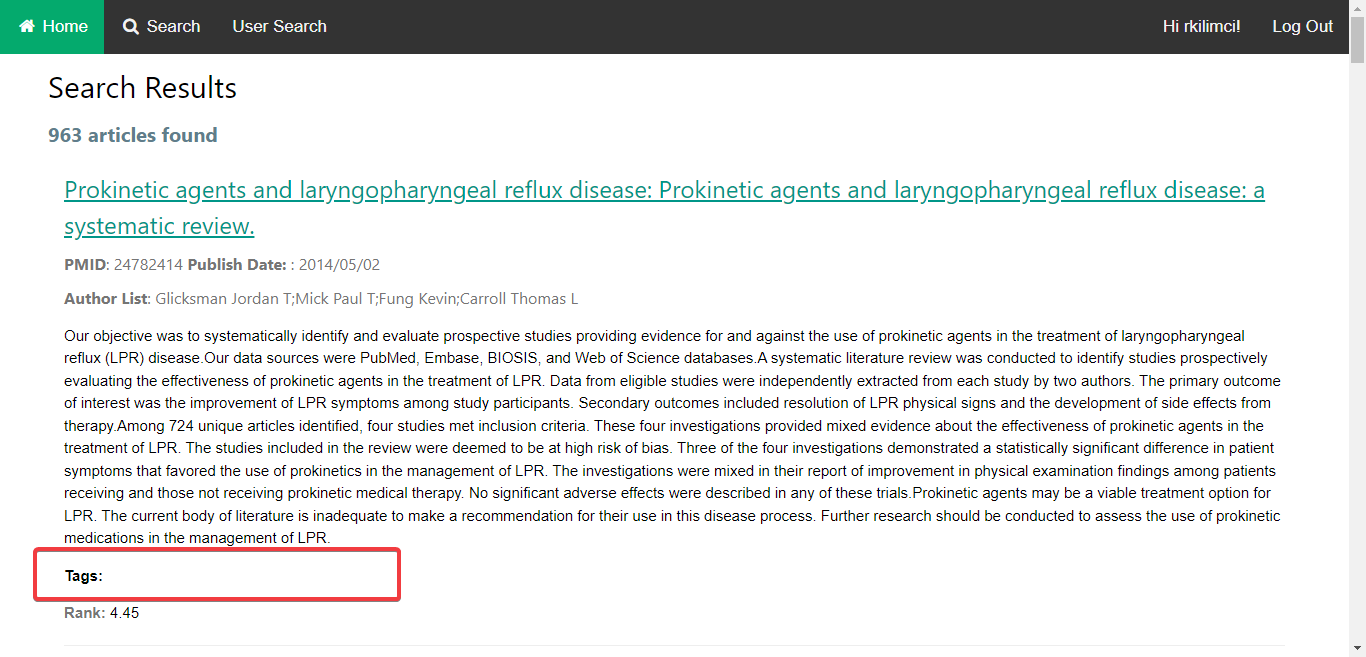 Tag information of articles are missing when multiple articles returned ...
