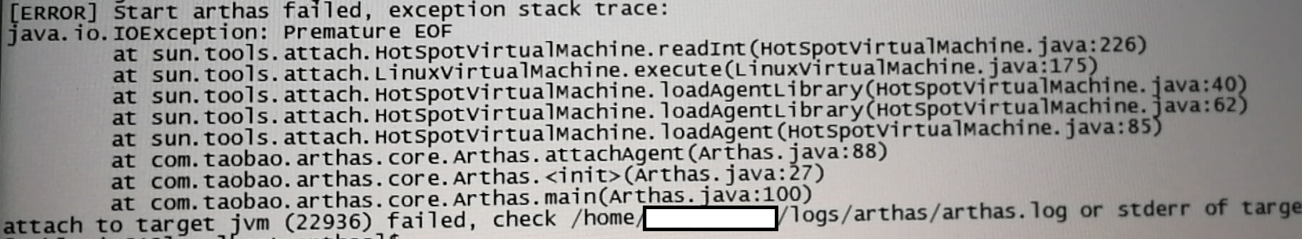 java.io.IOException: premature EOF when attaching to weblogic · Issue #687 · alibaba/arthas · GitHub