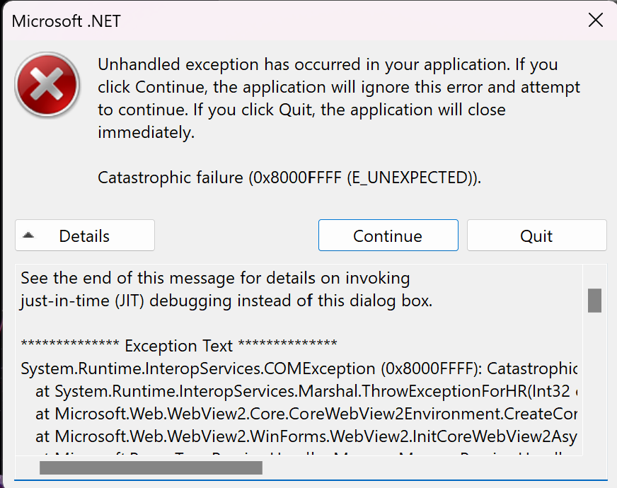 Preview of text files in File Explorer crashes into "Catastrophic Error" while using PowerToys ...