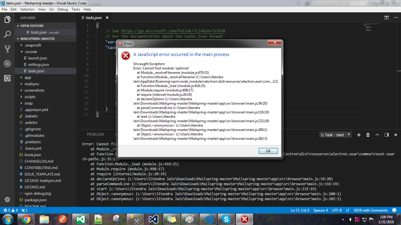 build Mail spring code in windows · Issue #599 · Foundry376/Mailspring · GitHub