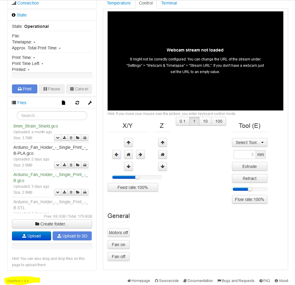 Update Issue 1.3.5 -> 1.3.6 - Missing Functions? · Issue #2306 · OctoPrint/OctoPrint · GitHub