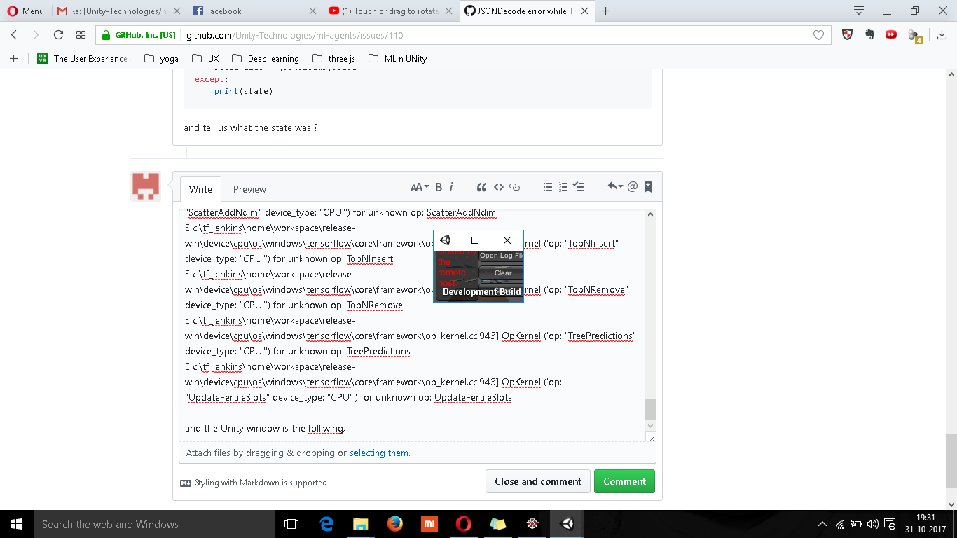 JSONDecode error while Training - Balancing Ball Example · Issue #110 · Unity-Technologies/ml ...