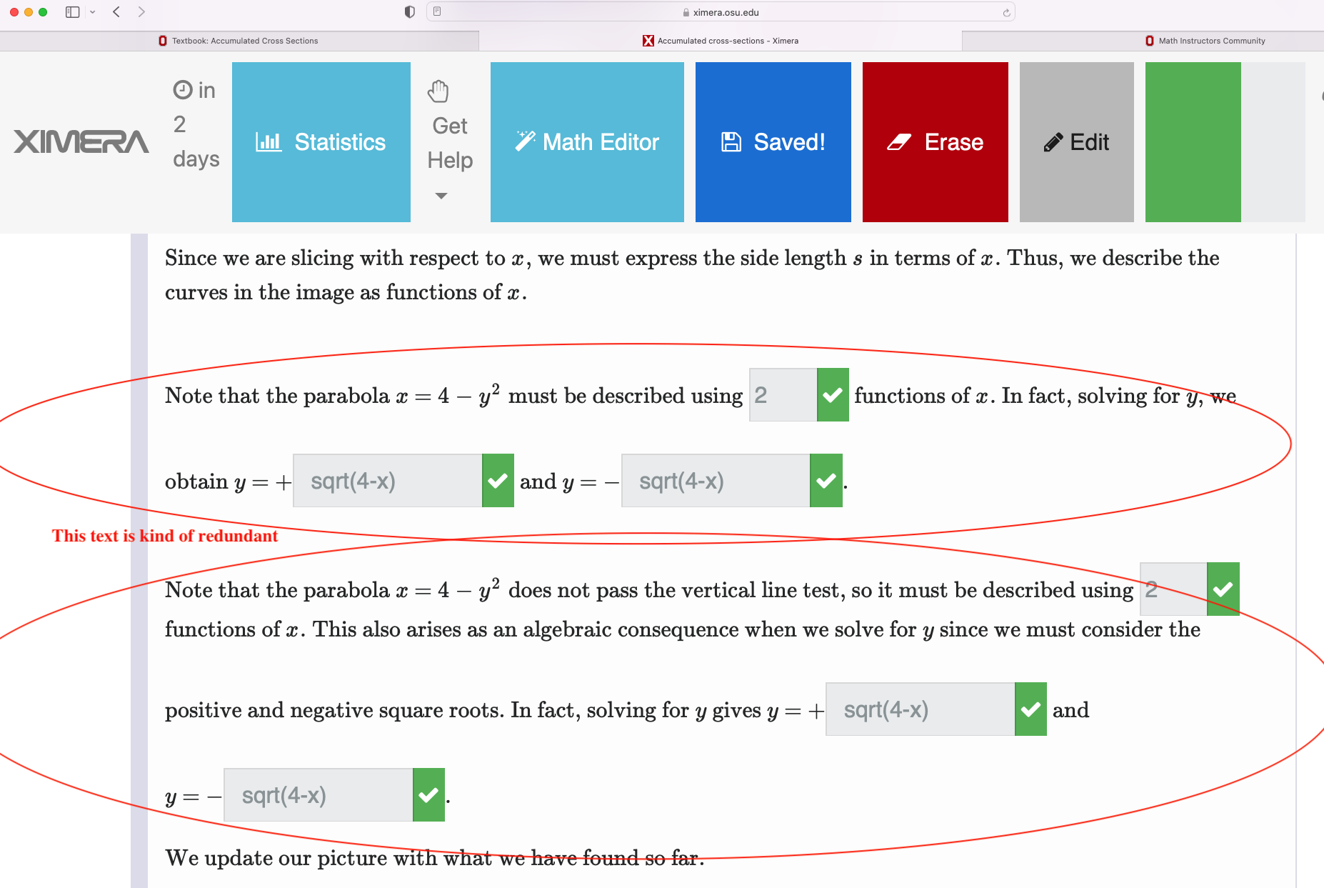 Calculus Ximera 2 Accumulated Cross sections: redundant text · Issue #526 · mooculus/calculus ...