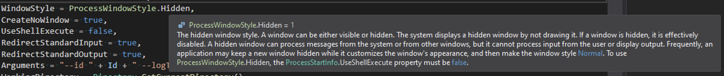 Contradicting information in Online documentation and Visual Studio 2019 Intellisense · Issue ...
