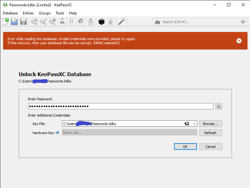 Error cannot read and load kdbx files ( keepass ) after upgrading to 2.5 · Issue #3781 ...