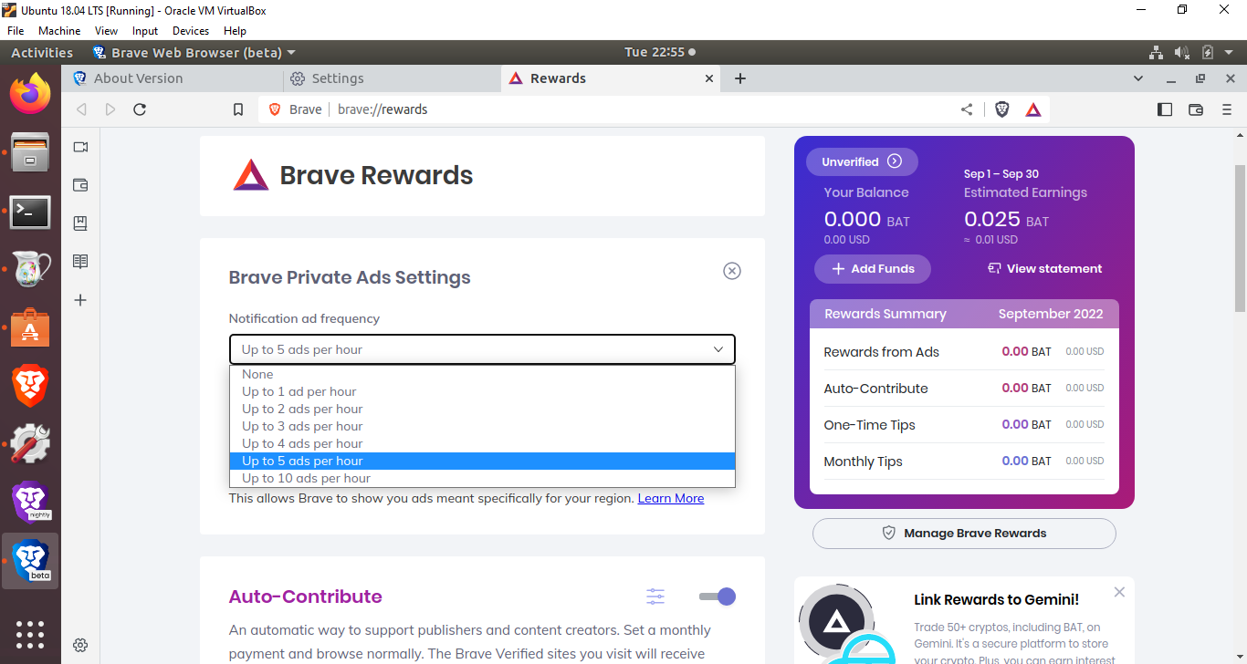 Update Brave Ads brave://rewards Copy · Issue #24903 · brave/brave ...