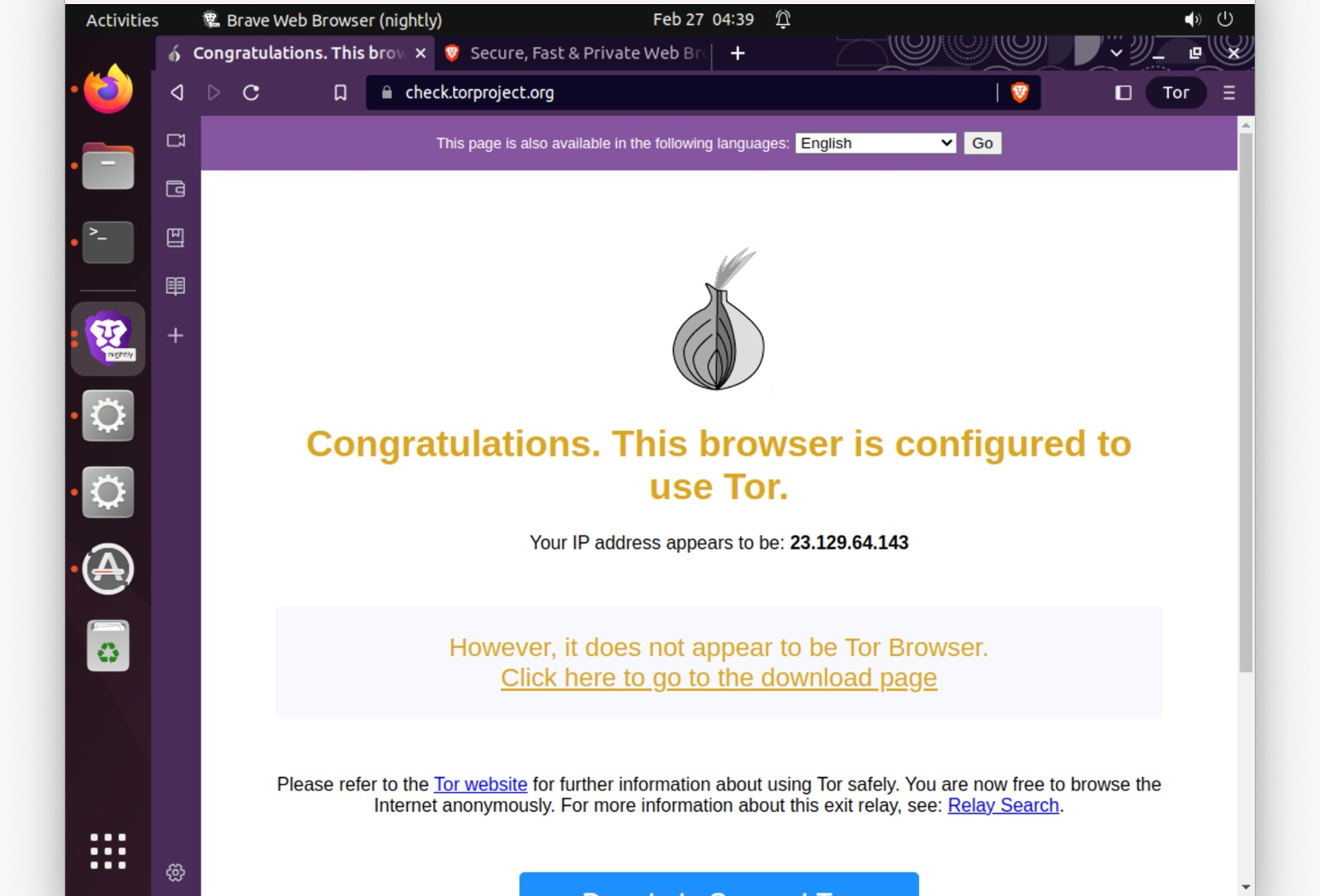 Manual test run on Linux arm64 for Tor 0.4.7.13 - Release #2 · Issue ...