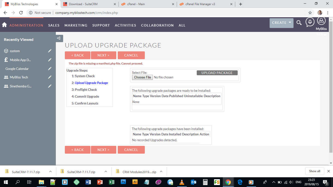 Dashboard Blank · Issue #7688 · salesagility/SuiteCRM · GitHub