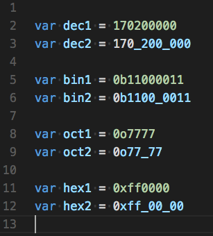 ecmascript: esnext numeric separator hightlight · Issue #43316 ...