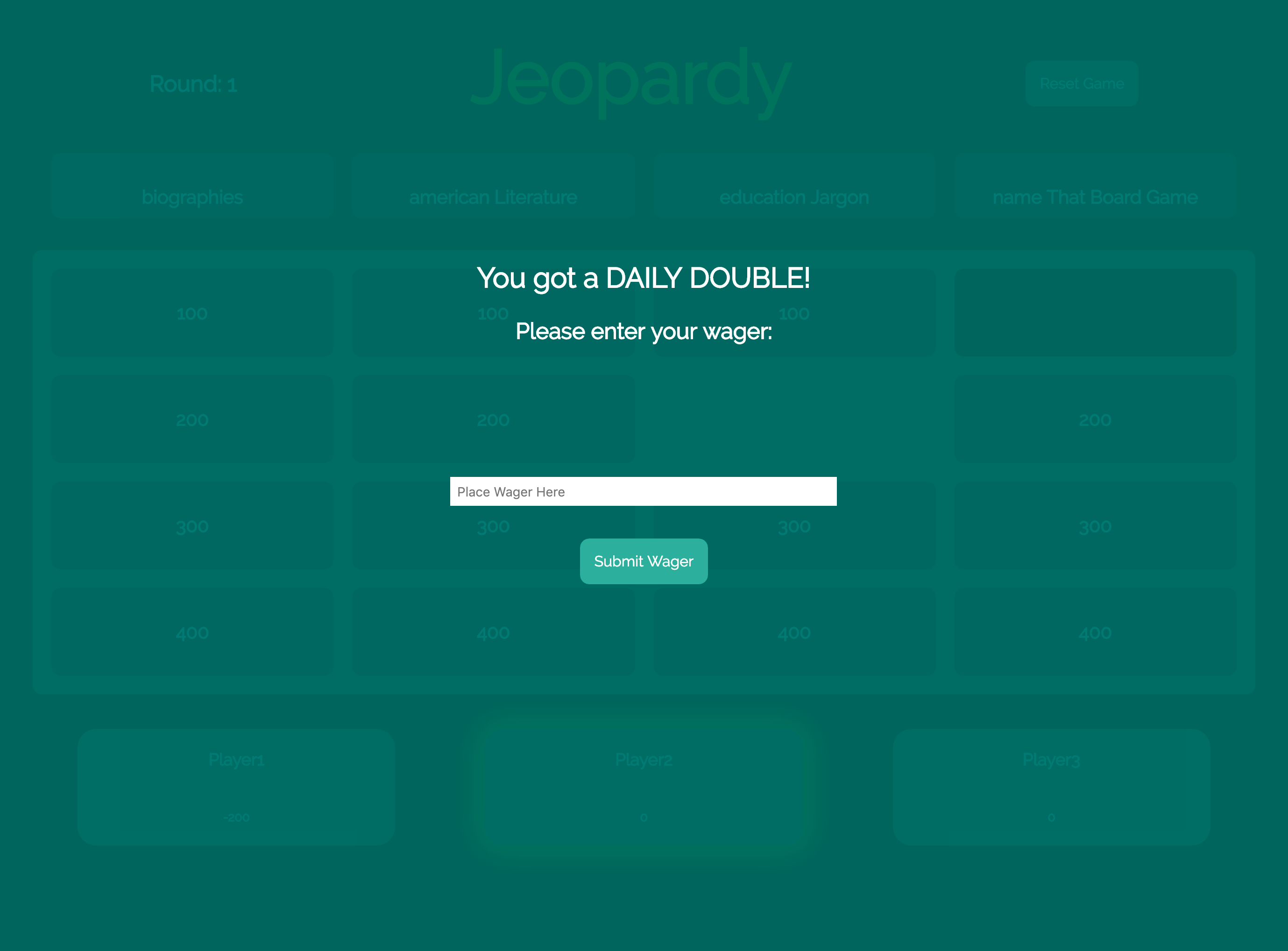 GitHub - easbell/Jeopardy: Gametime starter kit utilizing webpack