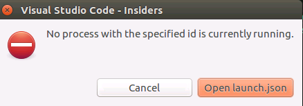 [Linux] Pop up an error dialog when debugging a function project with ...