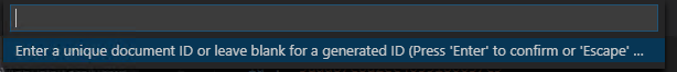 The input field of the document ID doesn't display when creating a document for one Mongo ...