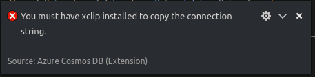 [Linux]Pop up the error after copying account connection string · Issue ...