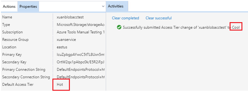 The property's value of default Access Tier doesn't auto change · Issue ...