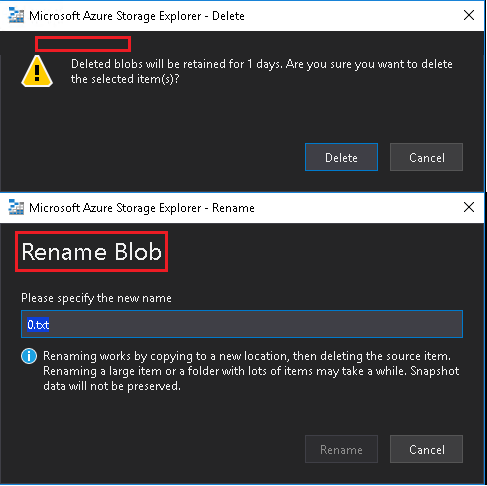 Add 'Delete Blobs' label on 'Delete' dialog like 'Rename Blobs' · Issue #524 · microsoft ...