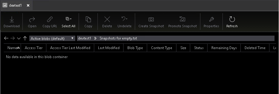 Saving a blob then select 'Snapshot original blob then upload' displays a duplicate item · Issue ...