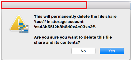 No product name 'Microsoft Azure Storage Explorer' displays on 'Delete Blob Container' dialog ...