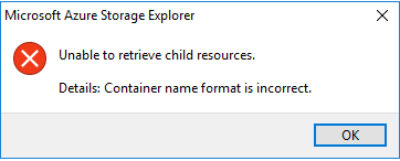 Fail to view the parent blob container after attaching the blob with 'Generate container-level ...