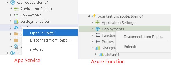 Add an action 'Open in Portal' for 'Deployments' context menu · Issue #847 · microsoft/vscode ...
