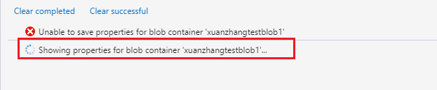 The message 'Showing properties for...' always shows after saving invalid properties for one ...