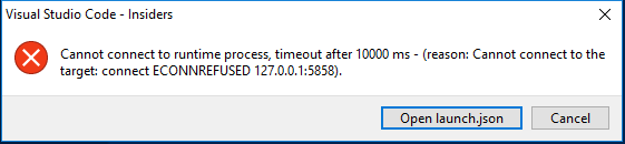 Debugging a JavaScript project causes an error · Issue #873 · microsoft ...