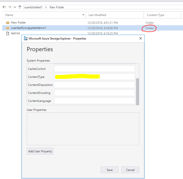 Show an unmatched value of ContentType for blob folders of ADLS Gen2 accounts · Issue #1026 ...