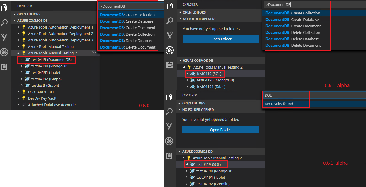 There are no results after typing 'SQL' into the Command Palette for SQL accounts · Issue #545 ...