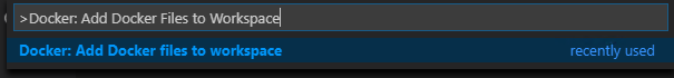 Casing of 'Add Docker files to workspace' is wrong · Issue #583 · microsoft/vscode-docker · GitHub