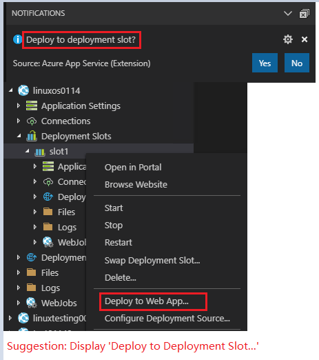 Display Deploy To Web App For Slots · Issue 816 · Microsoftvscode Azureappservice · Github 2516