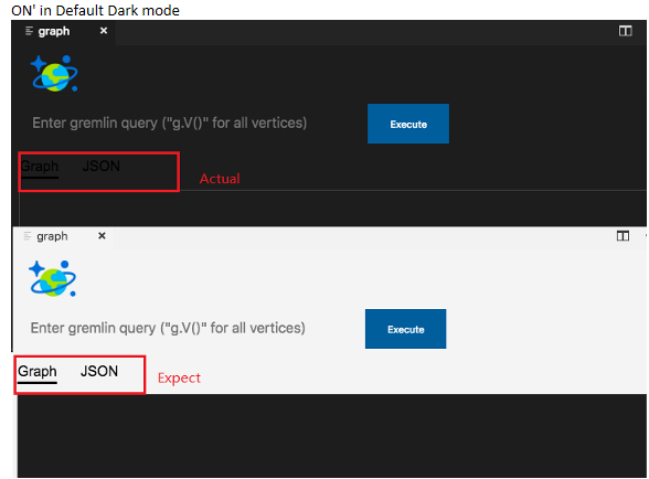 [Theme]Fail to see 'Graph/JSON' in Default Dark mode · Issue #1040 ...