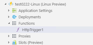 Display an error after deploying a Python project to a function app ...