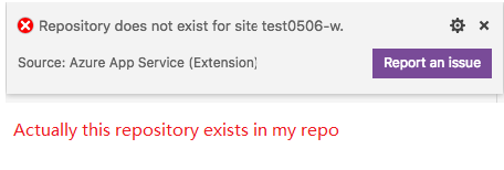 Pop up an error when connecting to an existing repository from GitHub ...