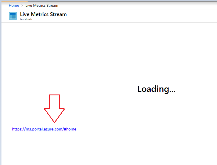 Navigate to the home page of Azure Portal after executing "Start Streaming Logs" for Linux ...
