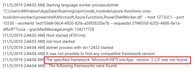 Pop up an error when debugging a PS project · Issue #1642 · microsoft/vscode-azurefunctions · GitHub
