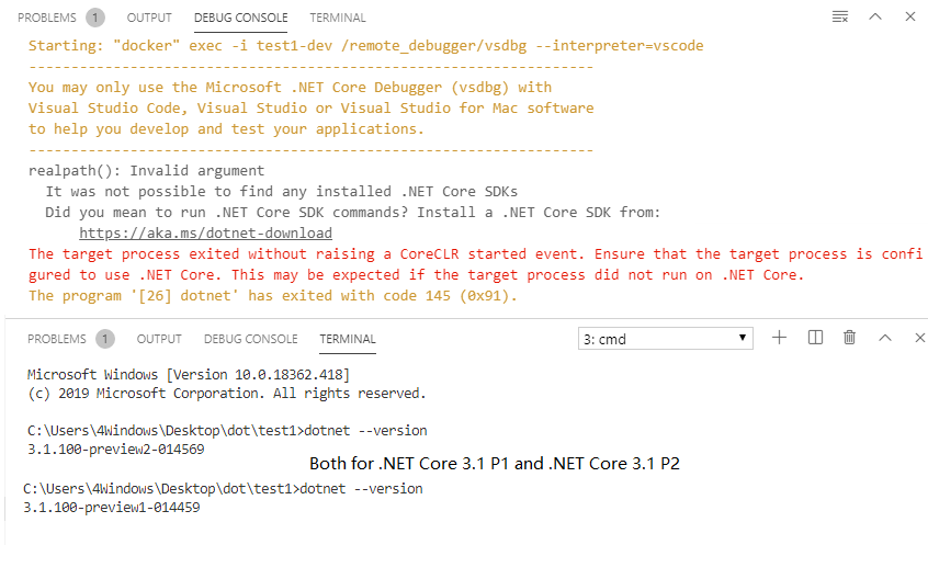Fail to hit the breakpoint and pop up an error in "Debug Console ...