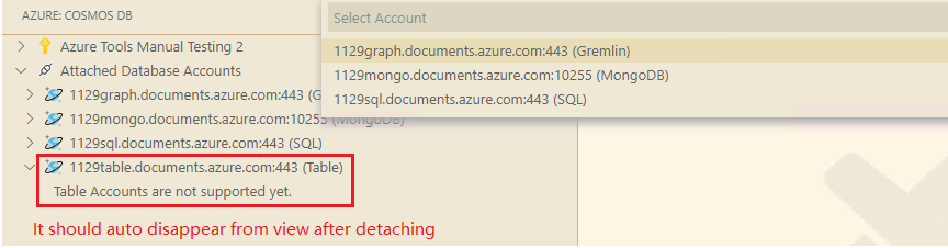 The detached account doesn't auto disappear from the view · Issue #85805 · microsoft/vscode · GitHub