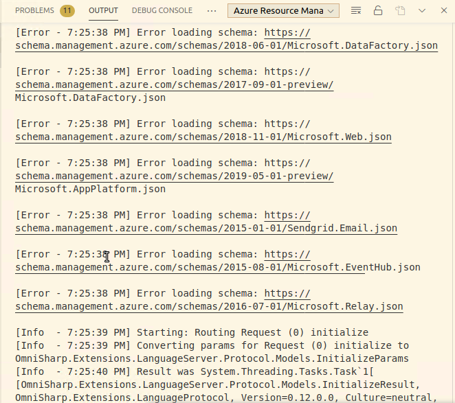 Display a loading schema error after running "Reload Cached Schemas ...