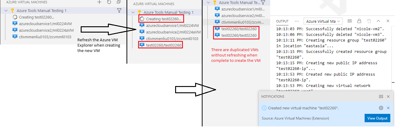 There Are Duplicated Vms Without Refreshing When Complete To Create A Vm · Issue 64 · Microsoft
