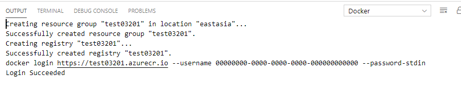 Pop up an error when running "Docker Registries: Log In to Docker CLI" · Issue #1776 · microsoft ...