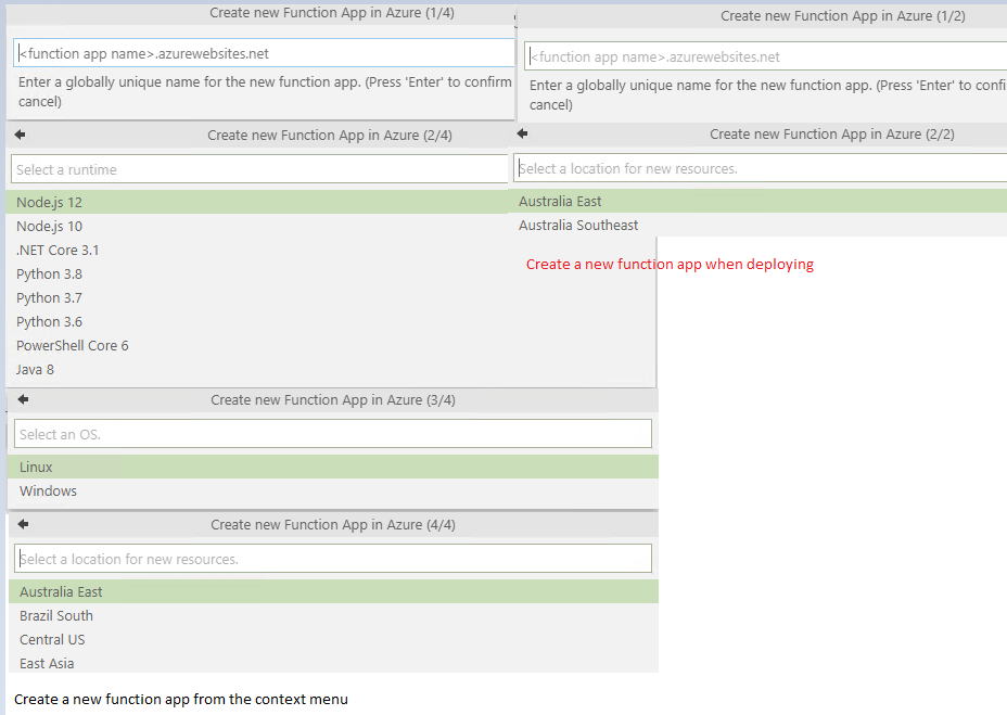 [Unstable]Creating a new function app loses the Step selecting OS when deploying · Issue #2022 ...