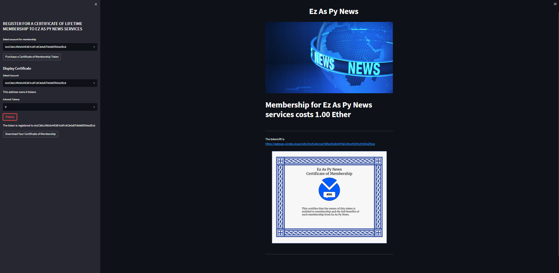 GitHub - AdamCooke22/tokenized_news_dashboard