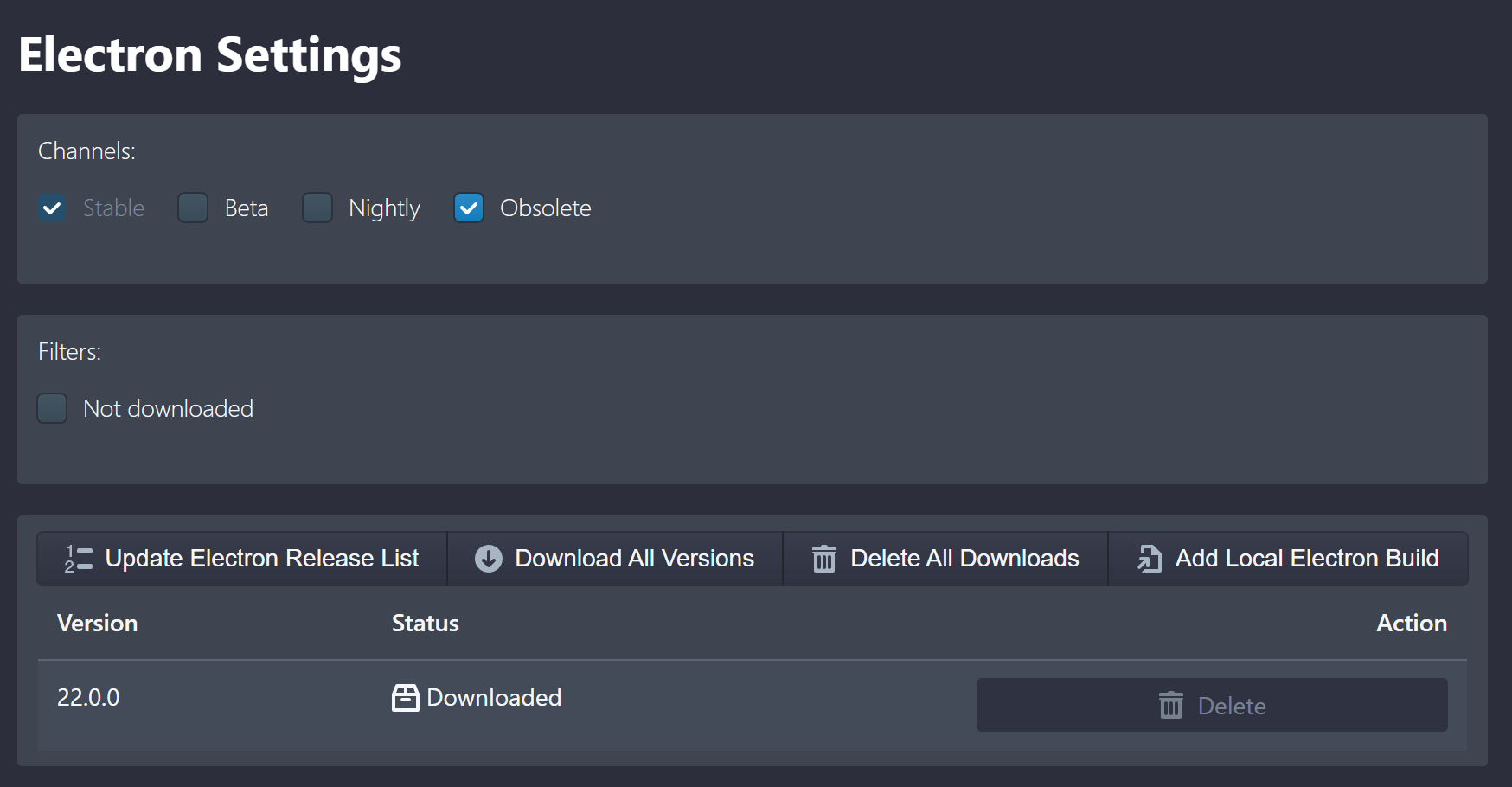 [refactor]: improve electron versions `not downloaded` option · Issue ...