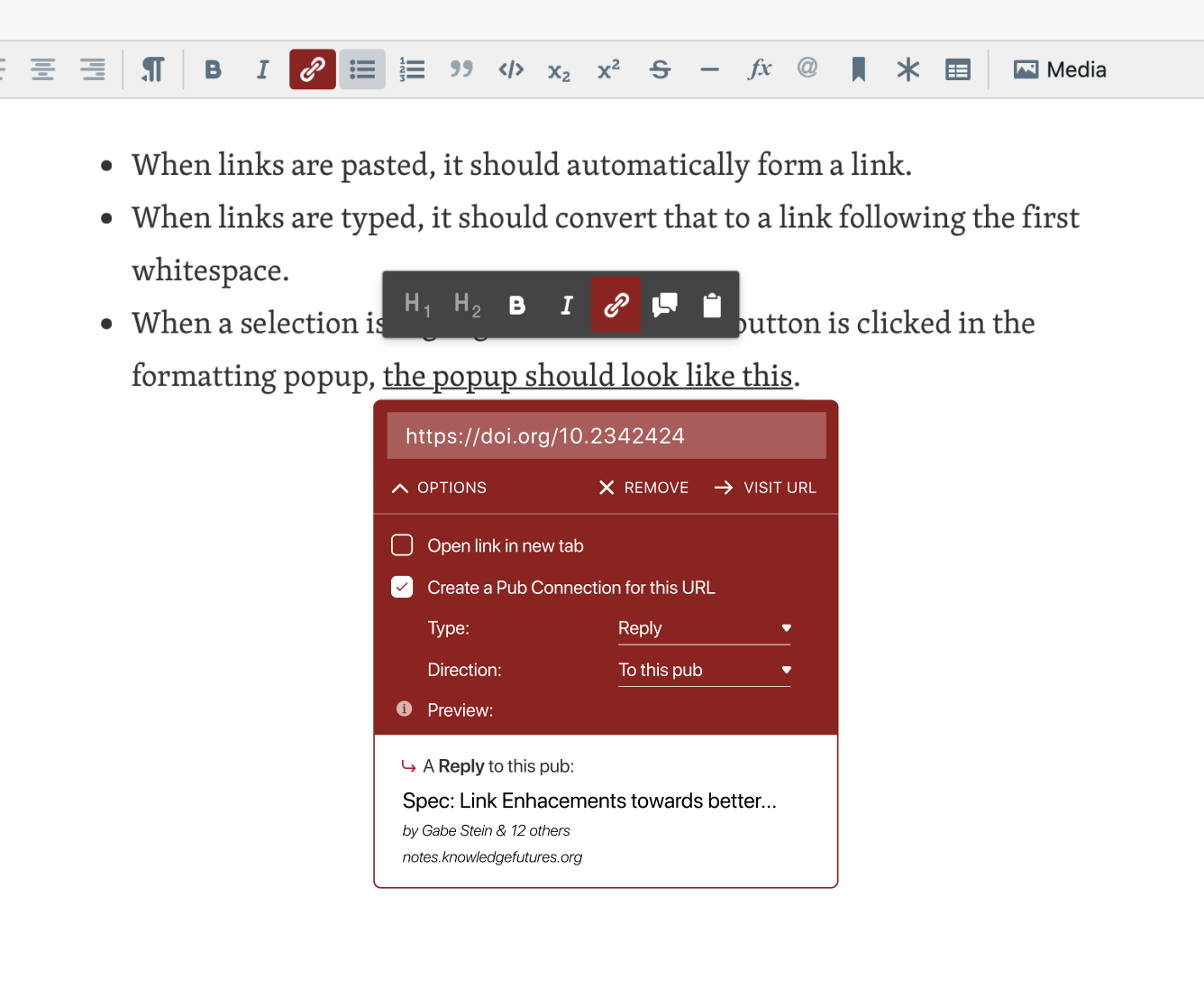 Create New Link Modal Functionality · Issue #2498 · pubpub/pubpub · GitHub