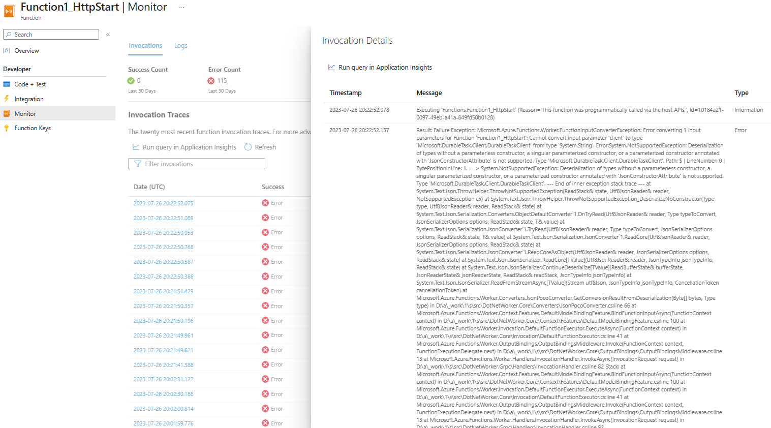 Unable To Trigger Durable Azure Function · Issue 2527 · Azure Azure