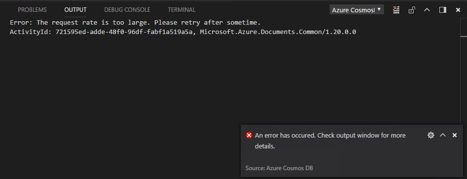 An error occurs when attempting to create an account · Issue #371 · microsoft/vscode-cosmosdb ...