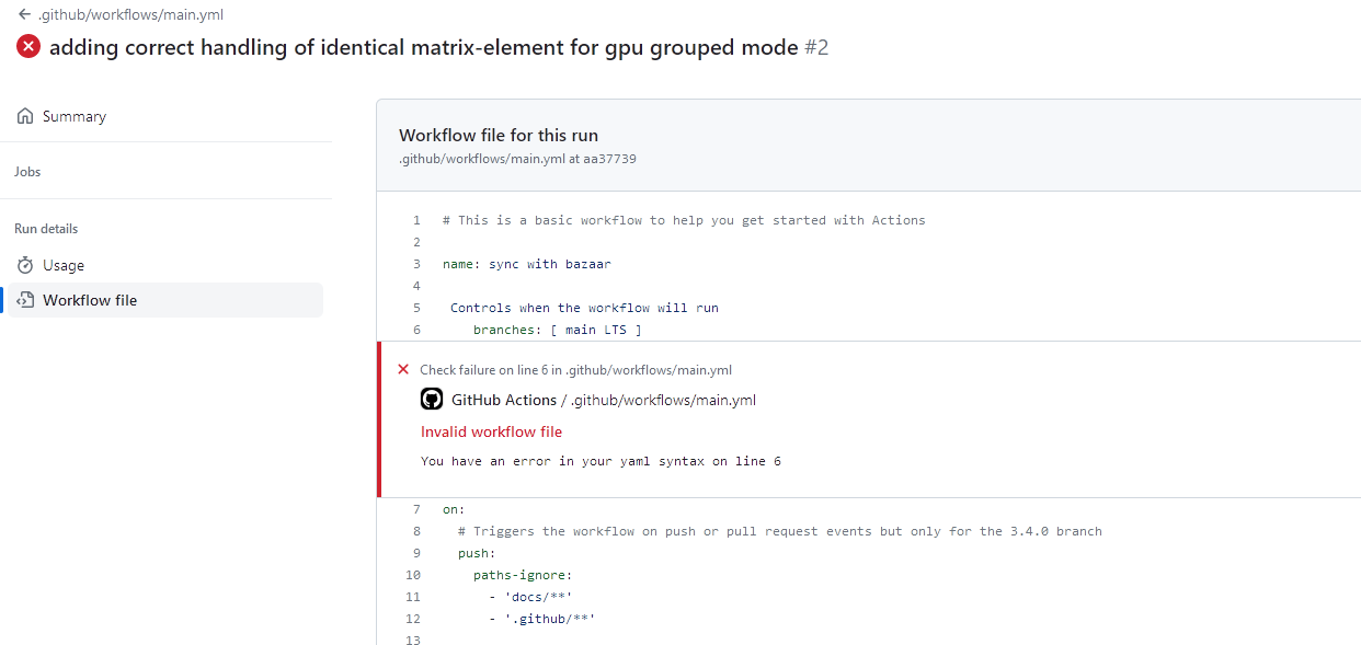 Invalid lines in .github/workflows/main.yml (gpucpp CI cannot run) · Issue #47 · mg5amcnlo ...